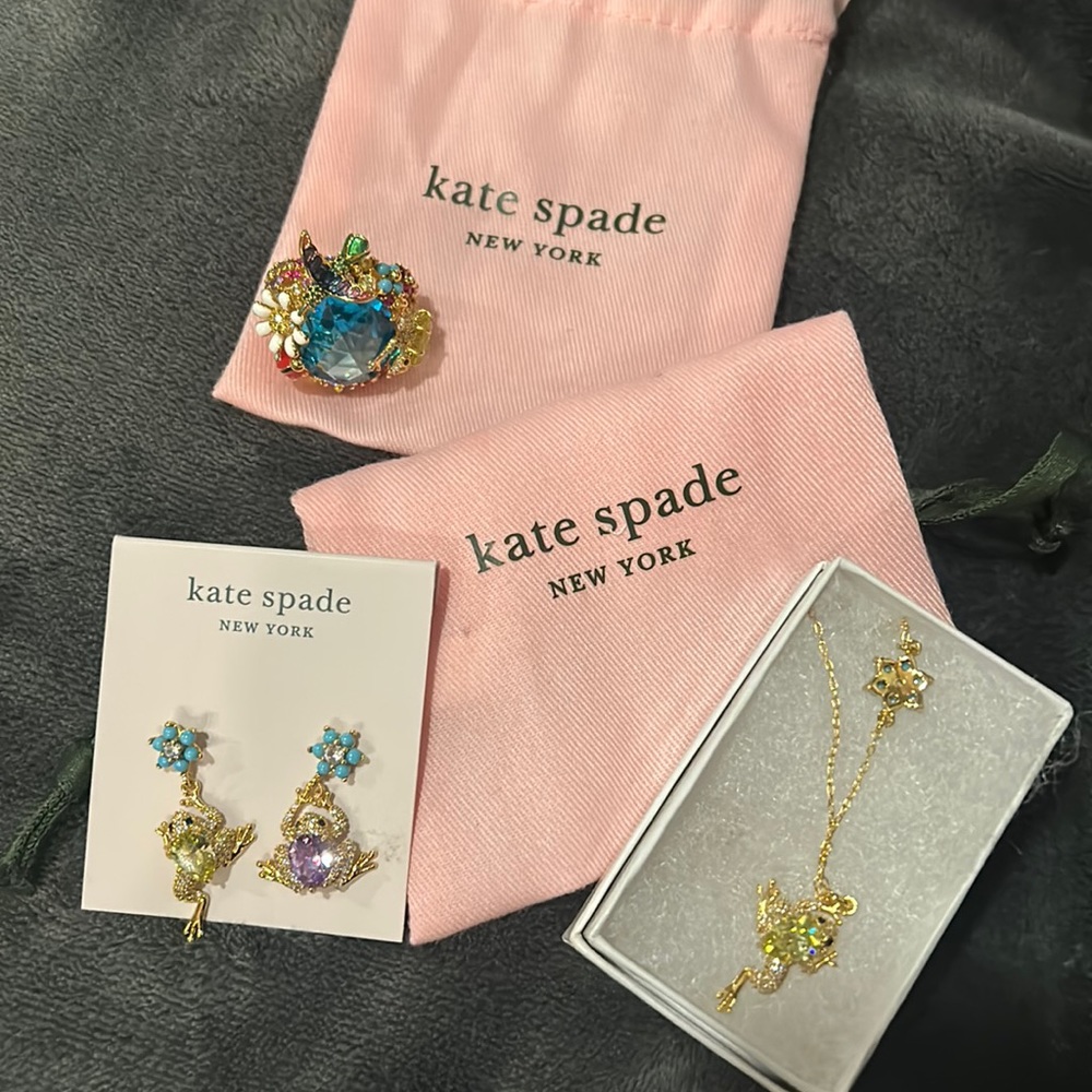 Kate Spade Nature Walk Gold Plated Jewelry Set - Gem